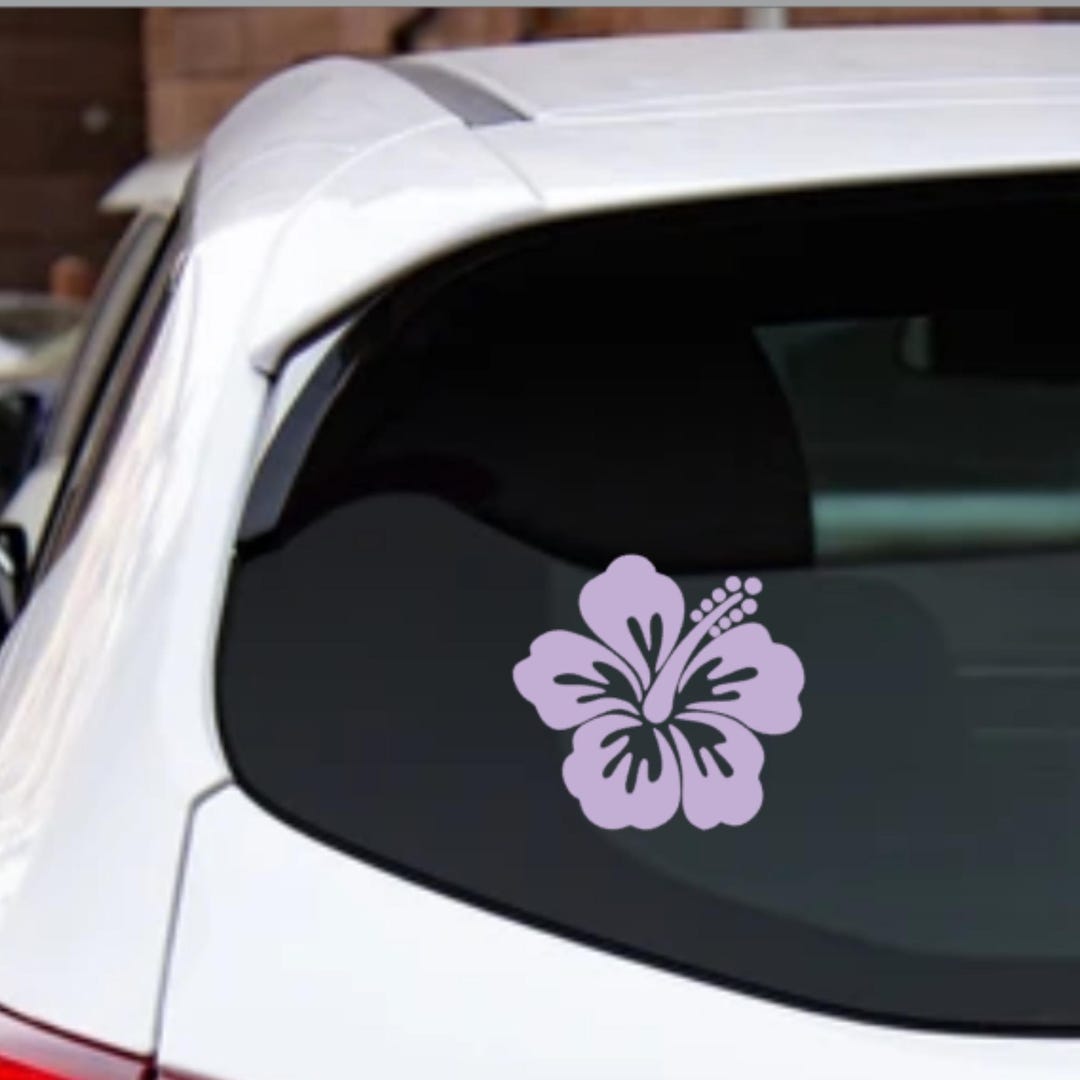 Hibiscus Flower Vinyl Decal (set of 2), Sticker, for Window Car ...