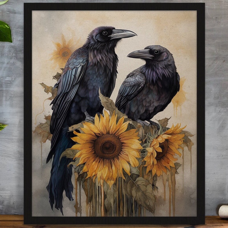 Crow Raven Art - Etsy