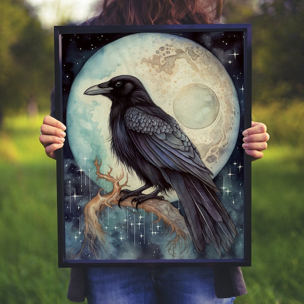 Crow Art Print - Etsy