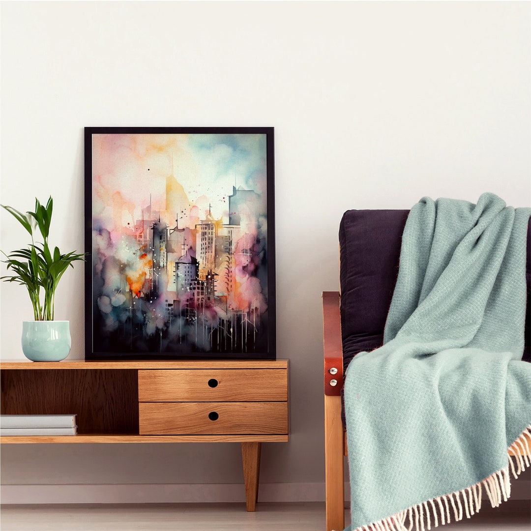 Printable Urban Art Colorful City Decor City Inspired Art Print Instant ...