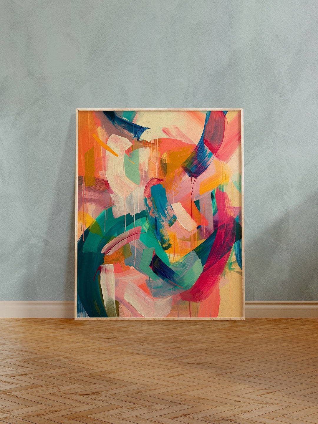 Abstract Swirl Art Gift for Him Colorful Art Gift for Dad Digital Swirl ...