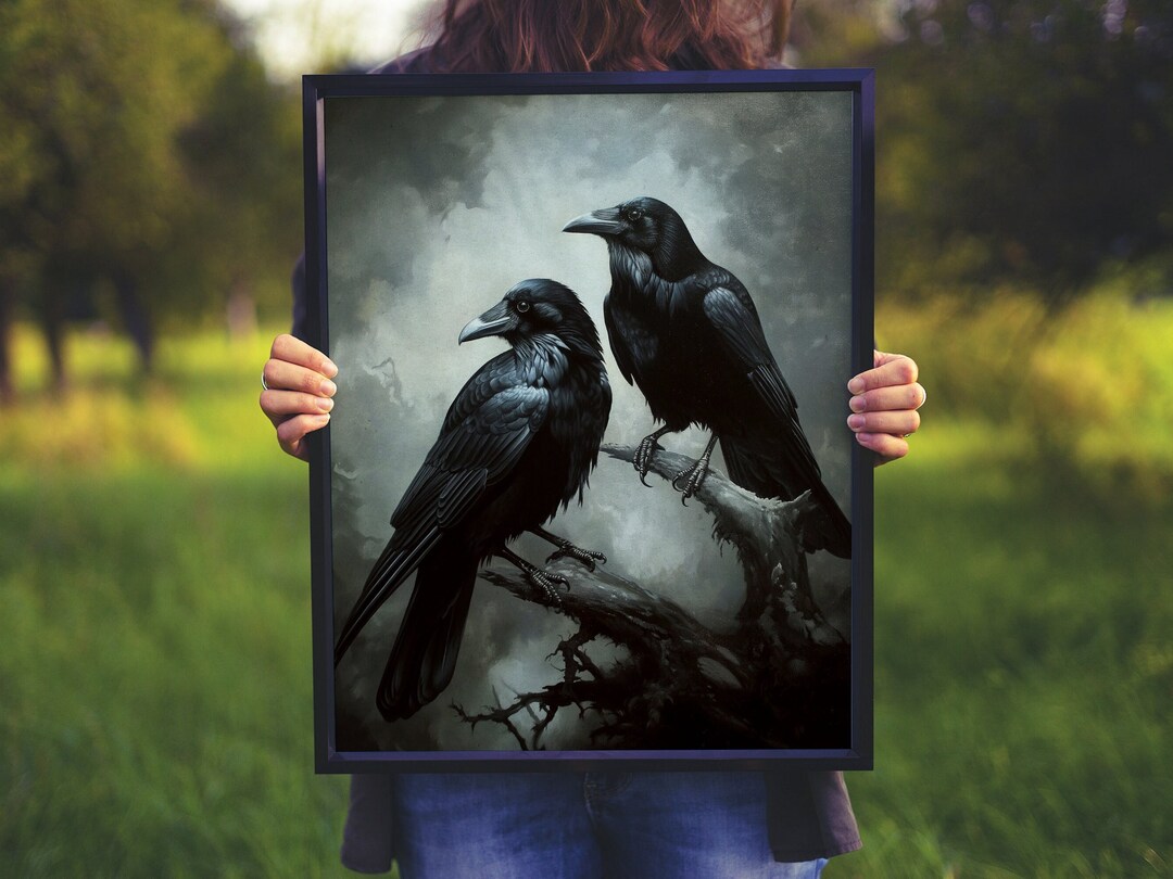 Crow Decor Gift for Him Instant Crow Wedding Gift Printable Raven Gift ...