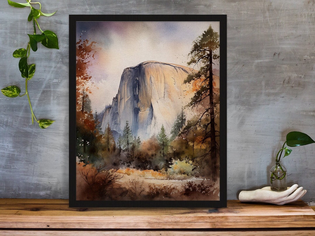 El Capitan Art Decor Bunte Wald El Capitan Art Print Sofortiger Berg ...
