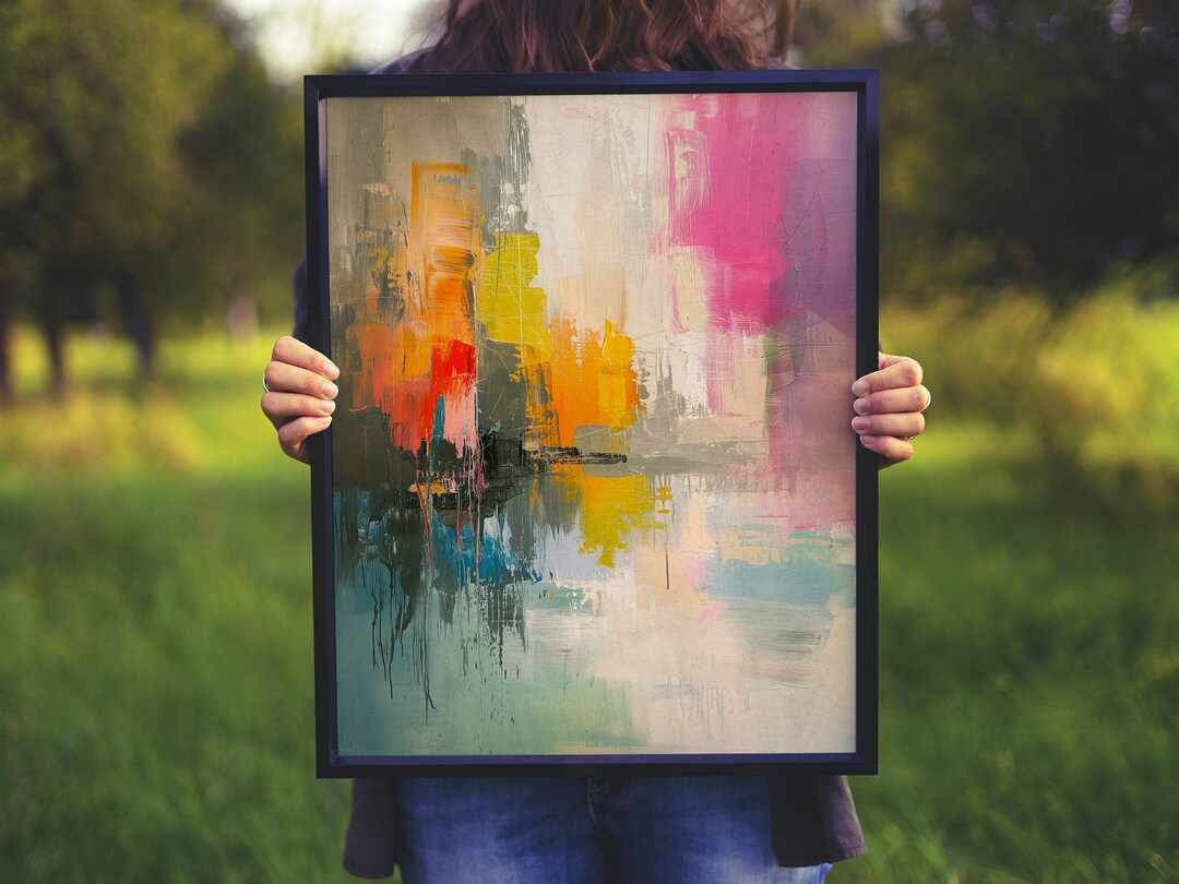 Oil Abstract Art Gift for Him Abstract Landscape Gift for Mom Abstract ...