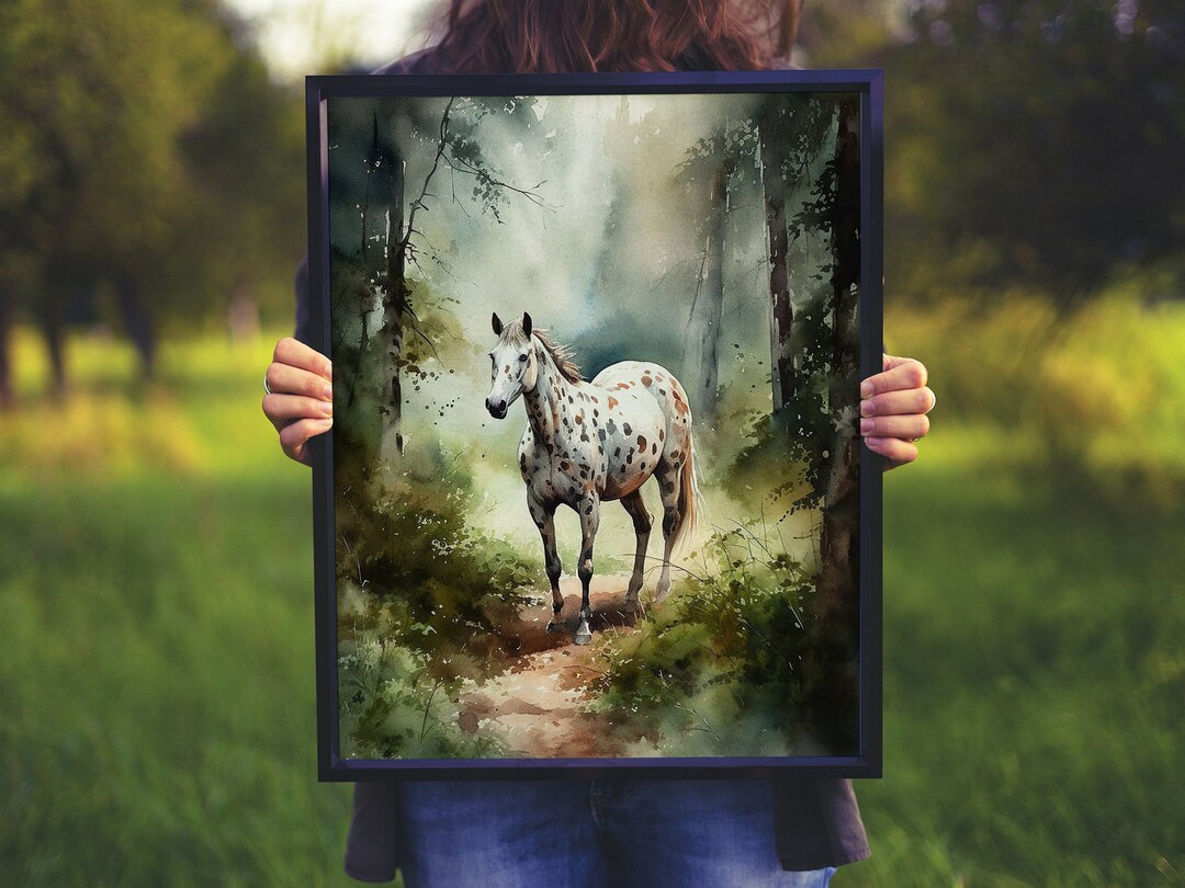 Appaloosa Pferd Kunstdruck Pferd Geschenk für sie Appaloosa Kunst Dekor Pferd Wand Kunst ...