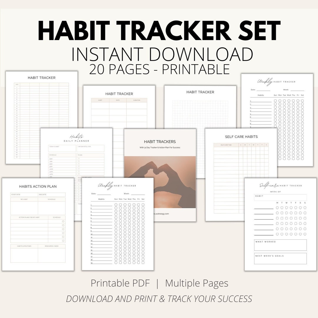 2023 Habit Tracker Printable - Etsy