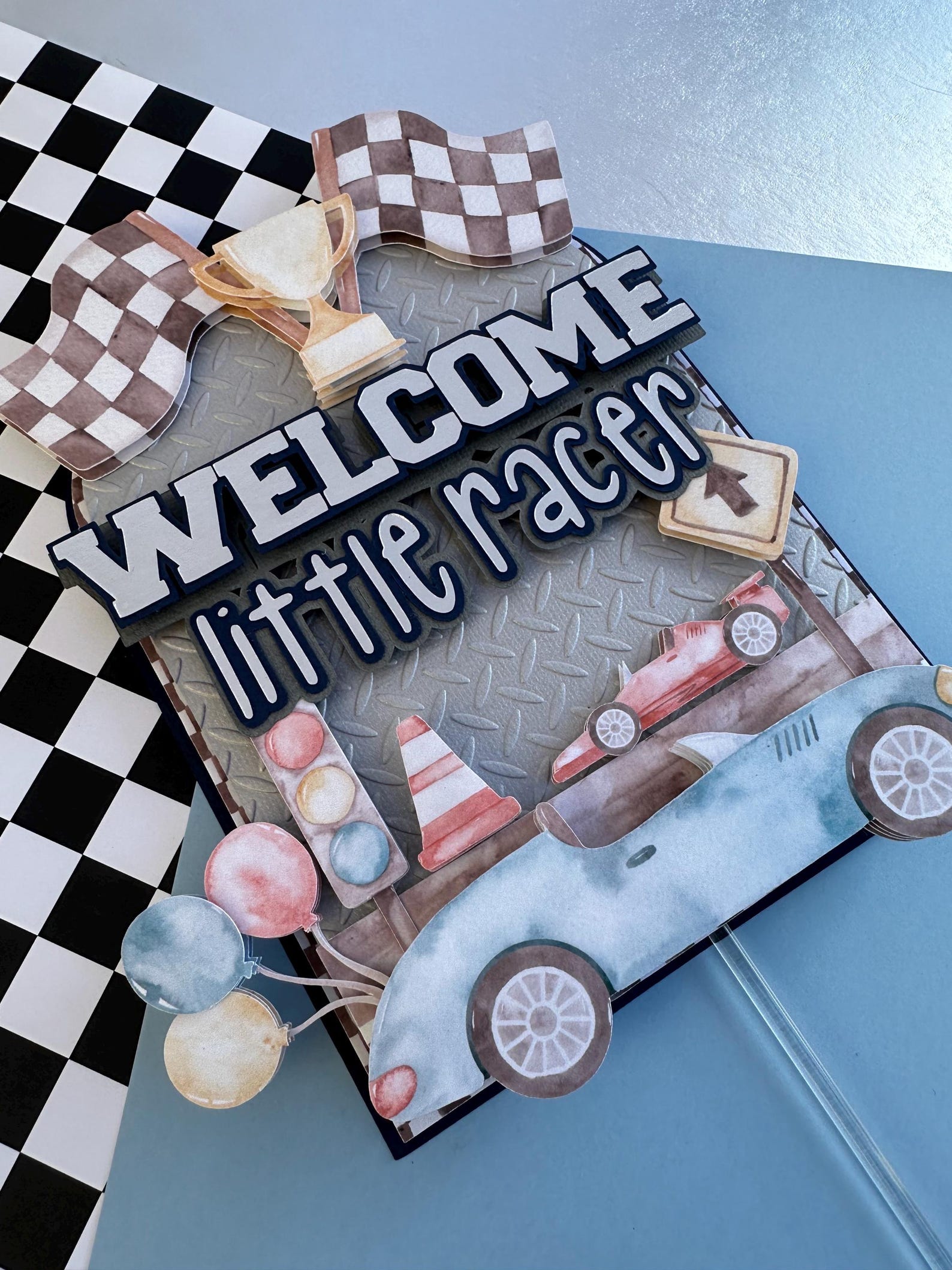 Welcome Little Racer Cake Topper First Lap Around the Track Cake Topper ...