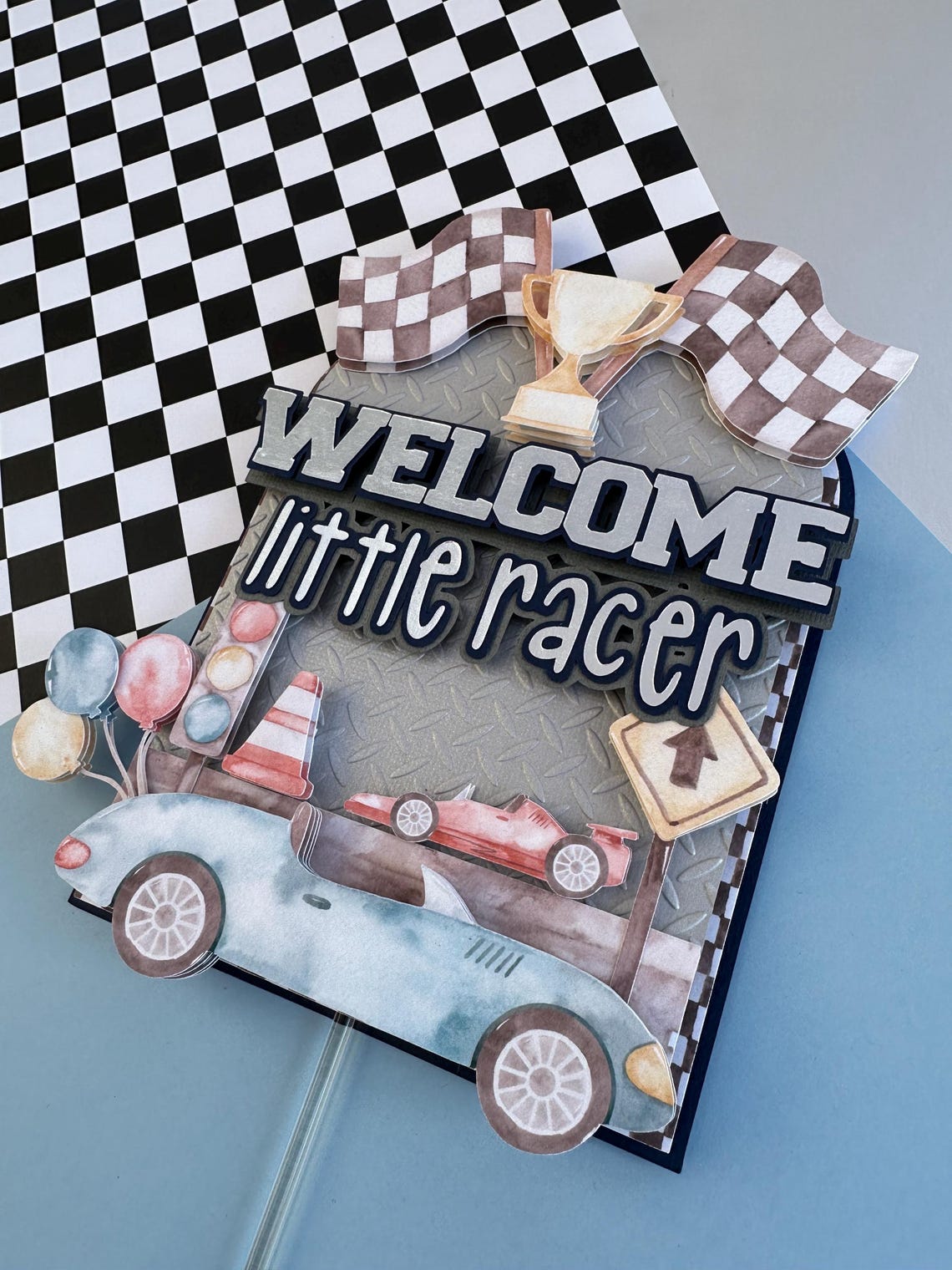 Welcome Little Racer Cake Topper First Lap Around the Track Cake Topper ...