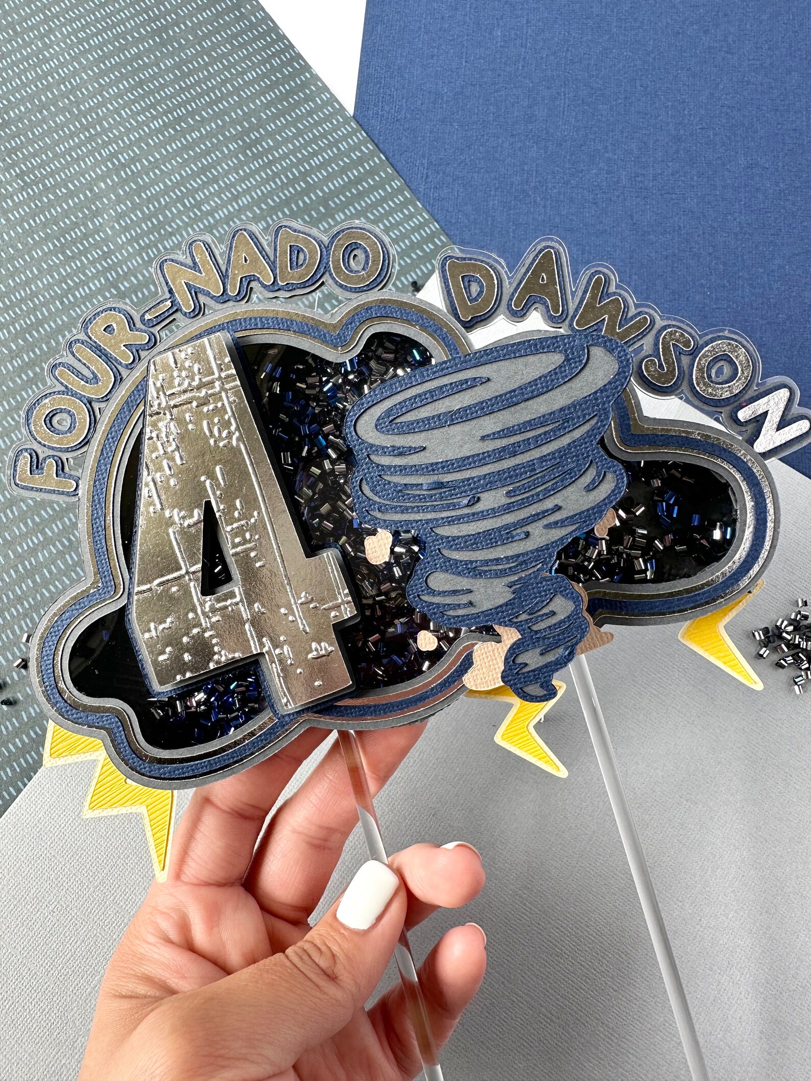 Fournado Party Tornado Cake Topper Fournado Party Decor Fournado Cake ...