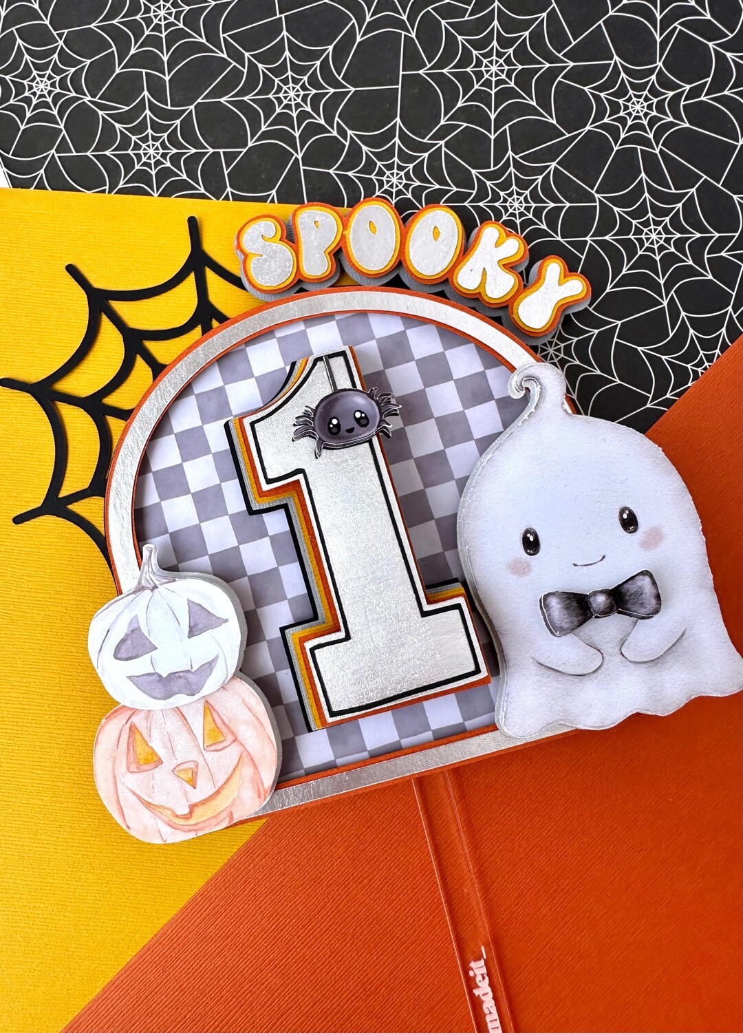 Spooky One Cake Topper Spooky One Birthday Boy Party Decor Spooky One ...