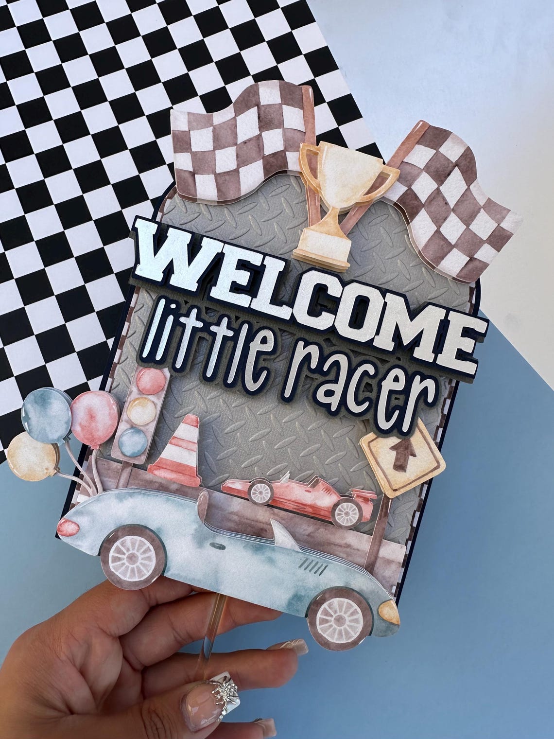 Welcome Little Racer Cake Topper First Lap Around the Track Cake Topper ...