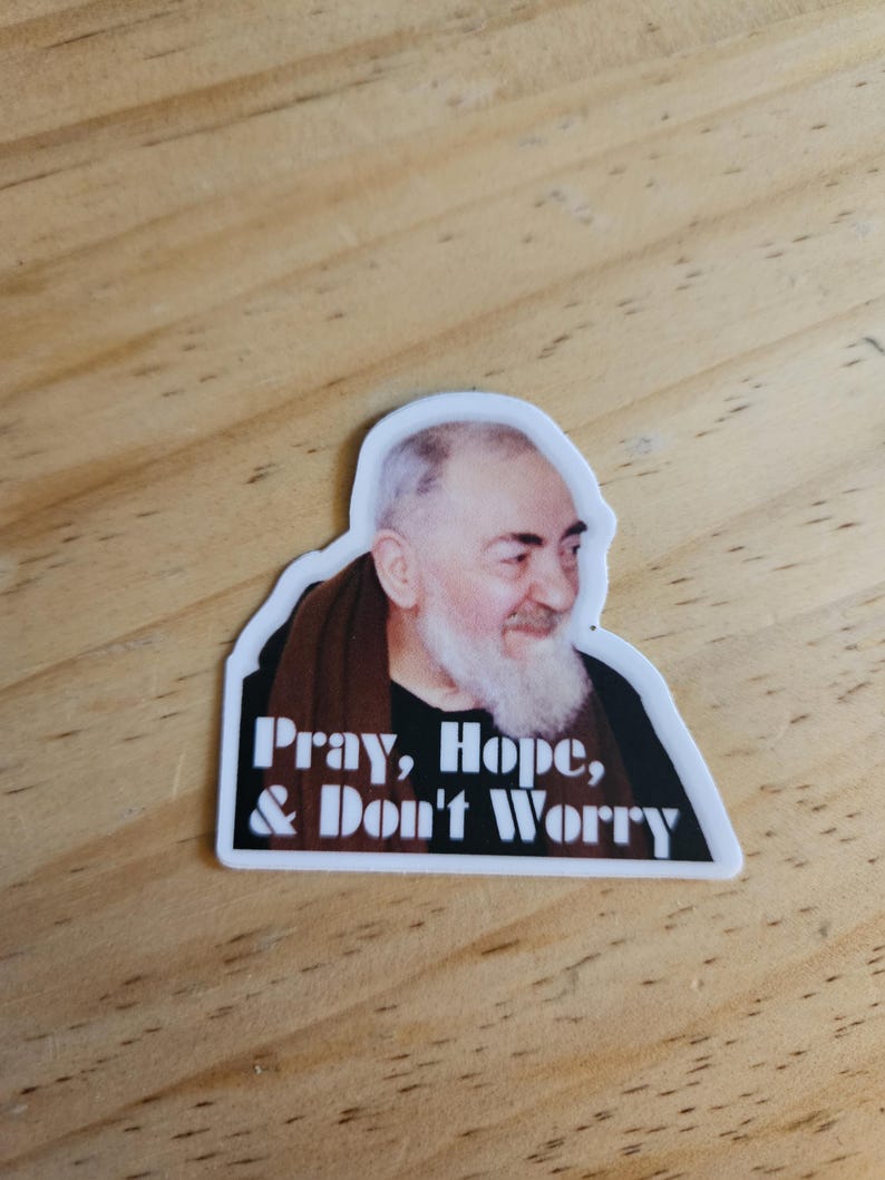 Small Padre Pio Sticker - Etsy