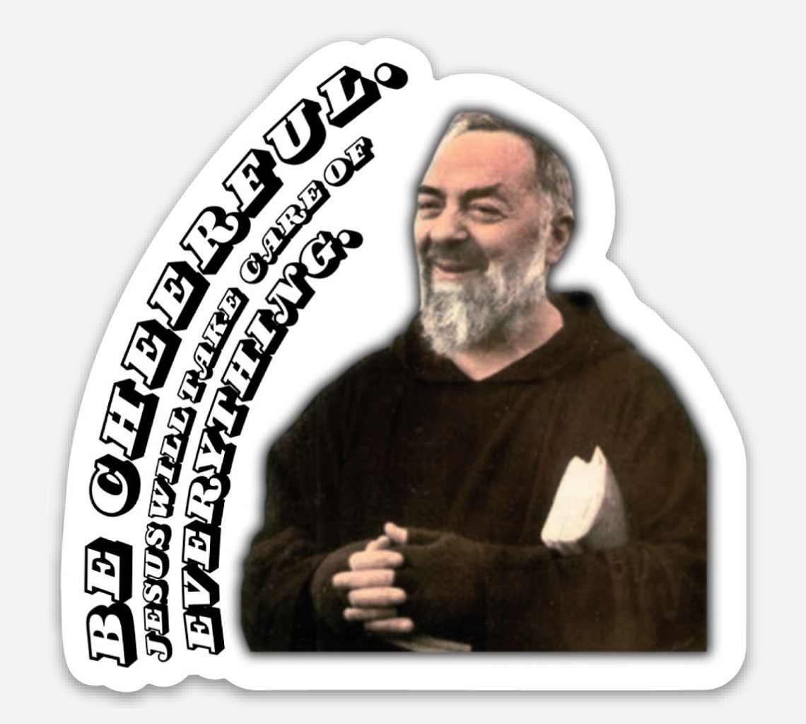 Padre Pio Smiley Sticker - Etsy