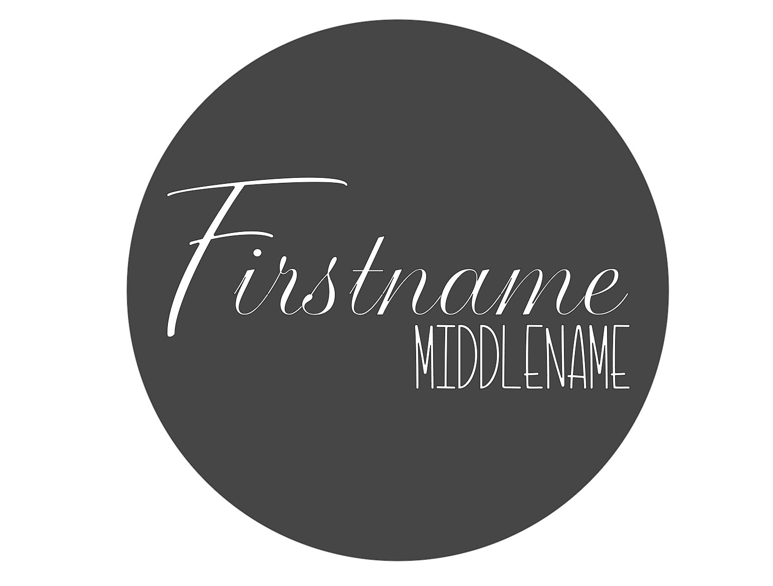 Personalized Name Sign | First and Middle Name Sign | Nursery Name ...