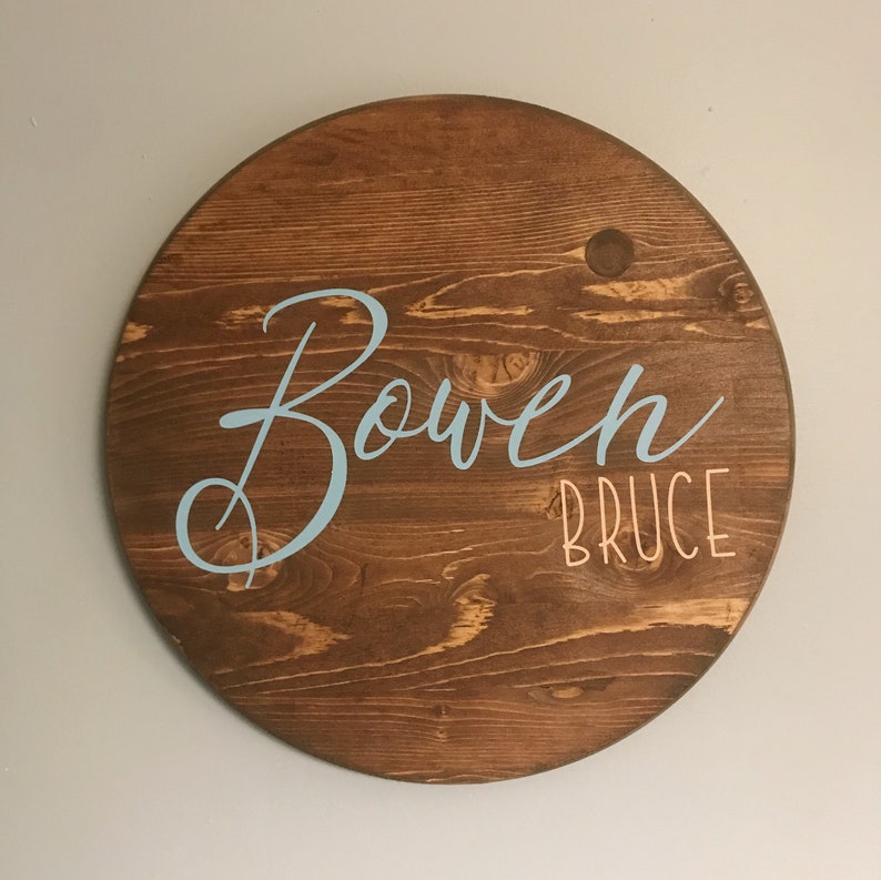 Personalized Name Sign | First and Middle Name Sign | Nursery Name ...