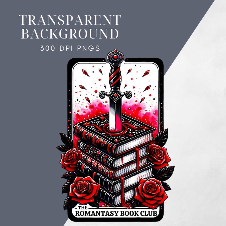 Romantasy Book Club Png, Tarot Card Books Png, Bookish Png, Fantasy ...