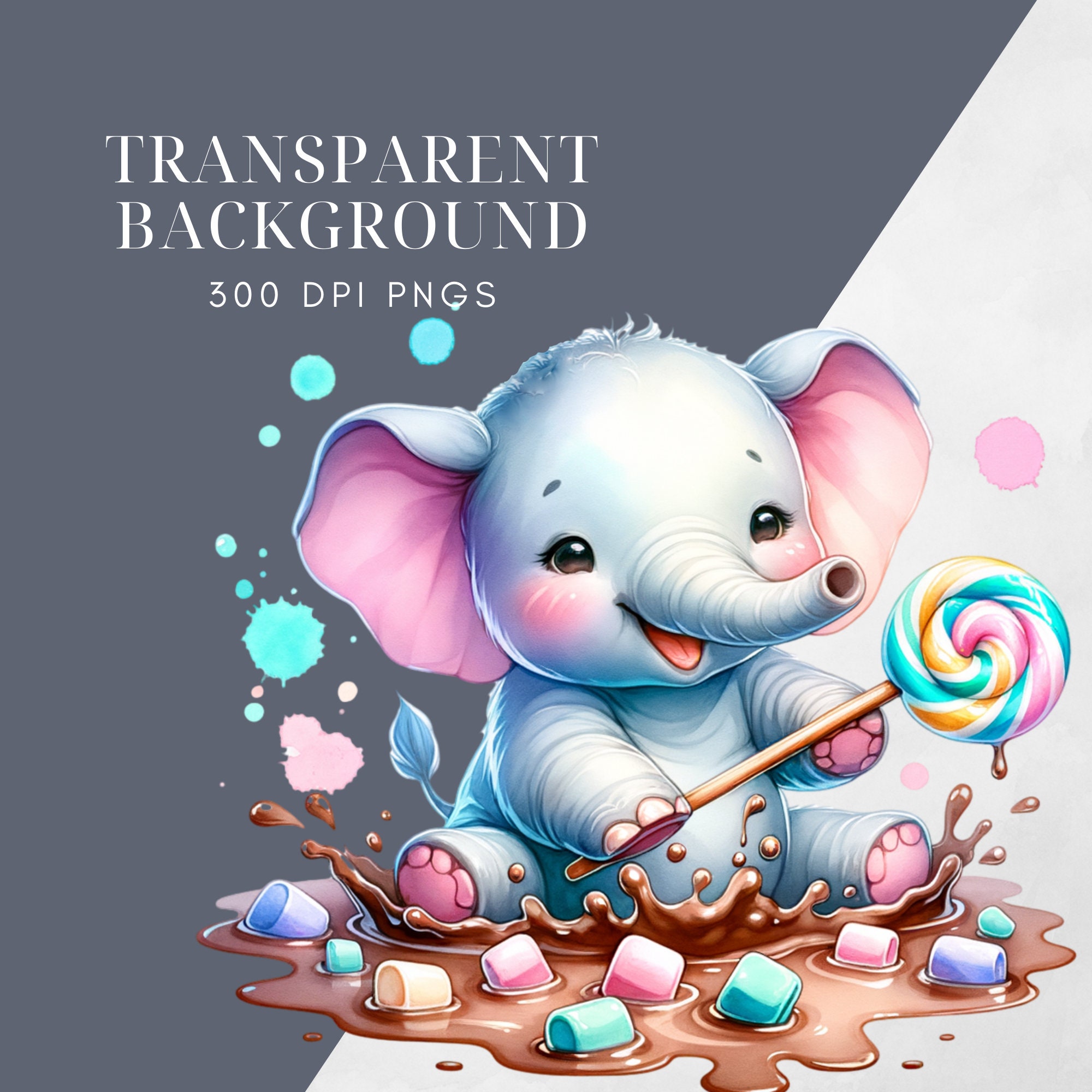 Candy-themed Animal PNG Clipart Bright and Fun Images Transparent ...