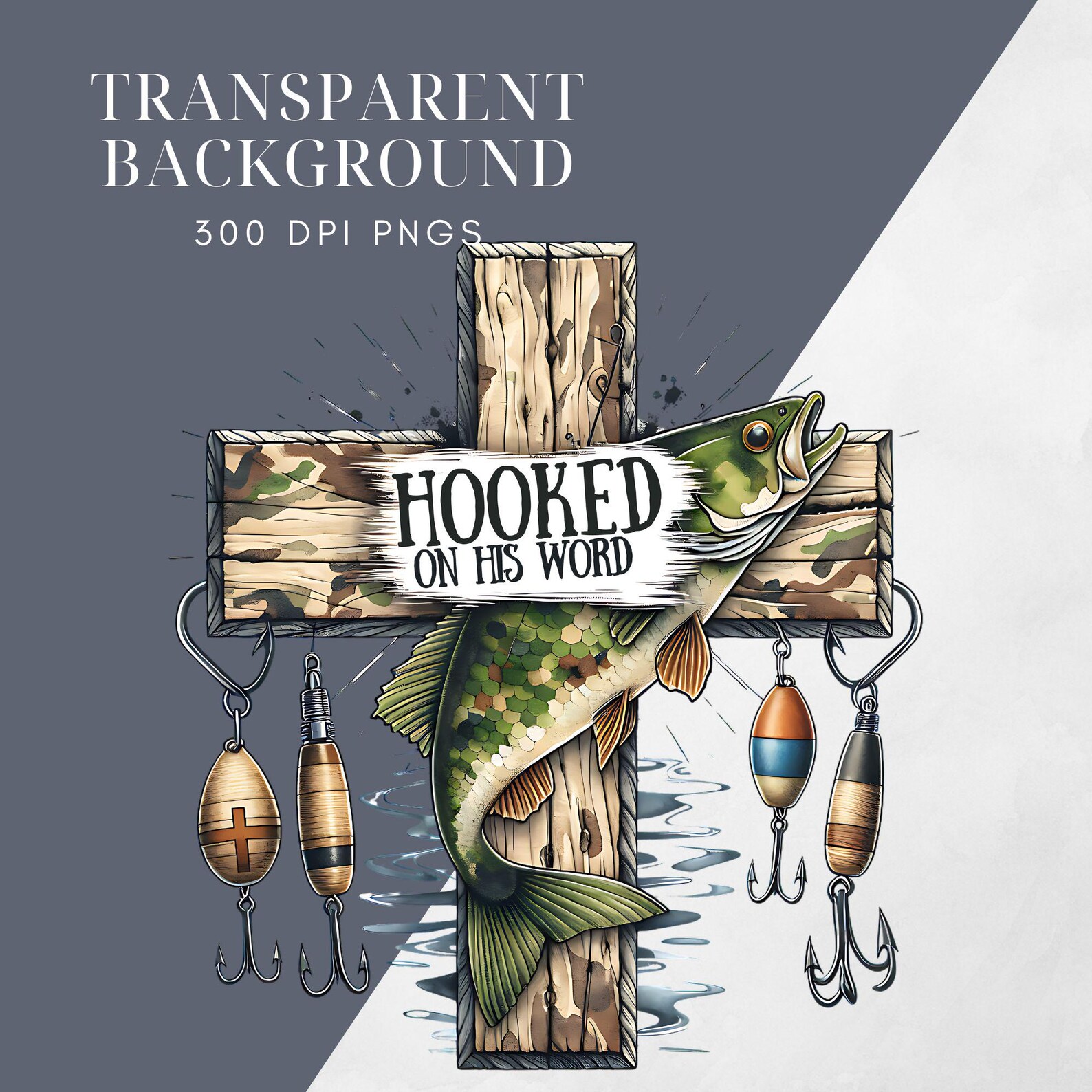 Camo Cross Fishing Png Christian Fishers of Men Png Bible Nature ...