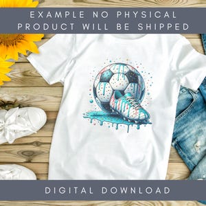 Soccer Ice Cream Drip PNG Football Sports Team Digital File Soccer Mom ...