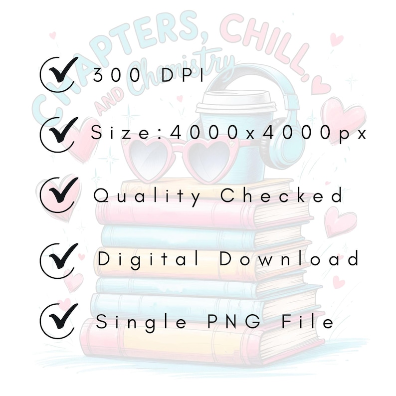 Reading and Chill PNG Cozy Digital Download Clipart for Book Lovers ...