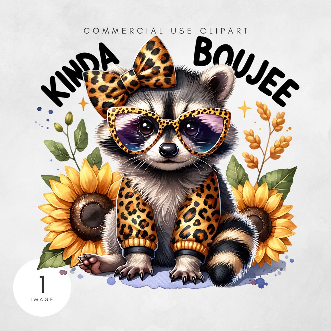 Kinda Boujee Png, Funny Baby Raccoon PNG, Funny Mom Sublimation Design ...
