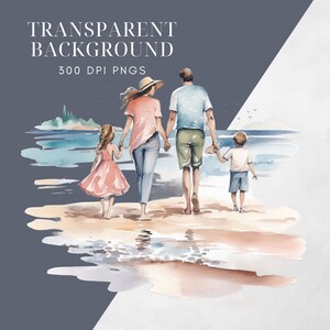 Summer Beach Watercolor Clipart Set, Vacation Clip Art, Boho Tropical ...