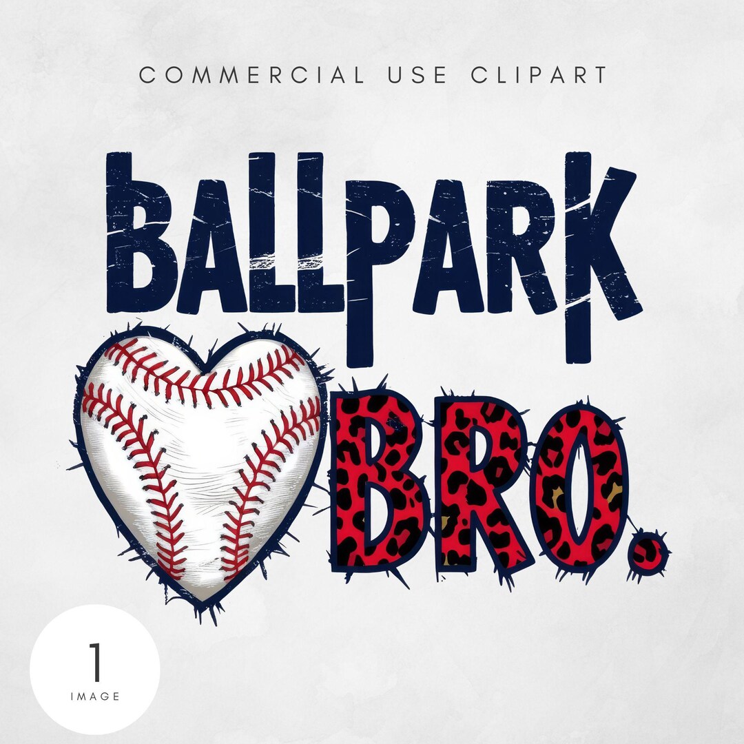 Ballpark Bro PNG, Funny Sibling Baseball Sublimation File Digital ...