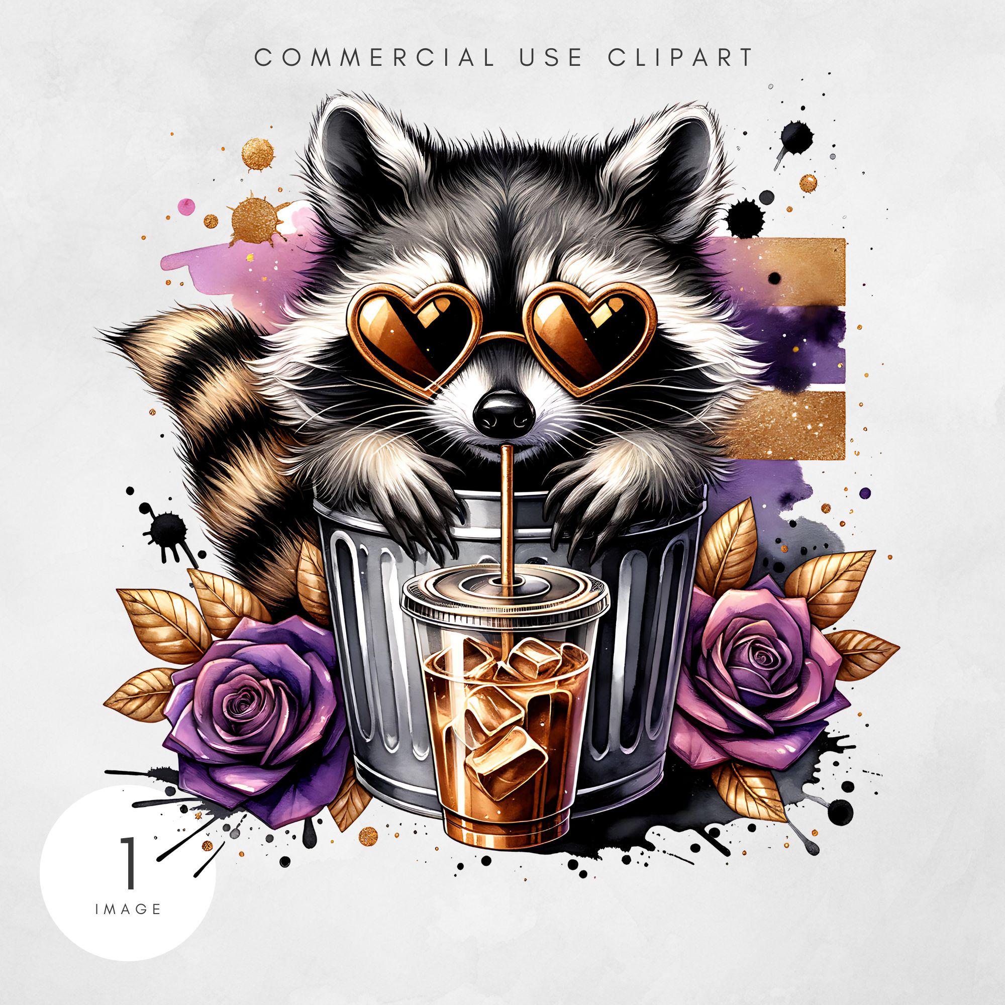 Stay Trashy Raccoon PNG Single Image Sublimation Design Digital ...