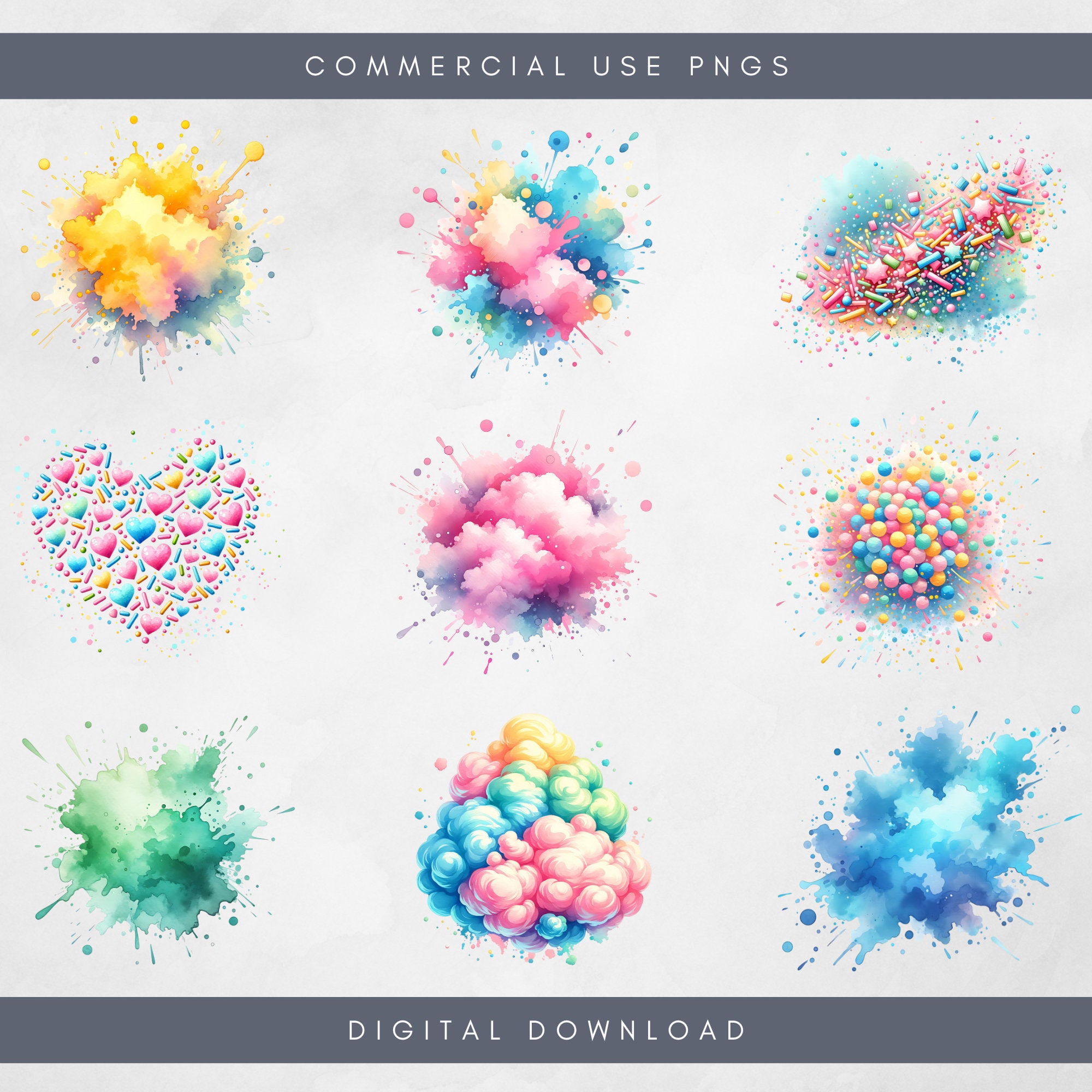 Candy-themed Elements Bundle PNG Clipart Bright and Fun Images ...