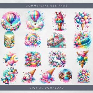 Candy-themed Elements Bundle PNG Clipart Bright and Fun Images ...