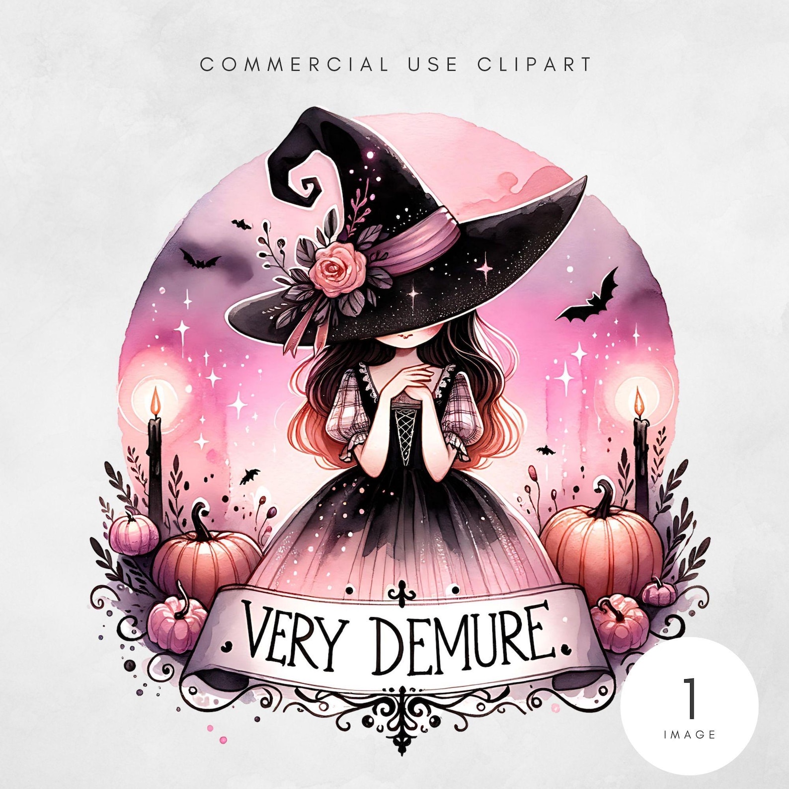 Very Demure Halloween PNG Sublimation File Pretty in Pink Witch Digital ...