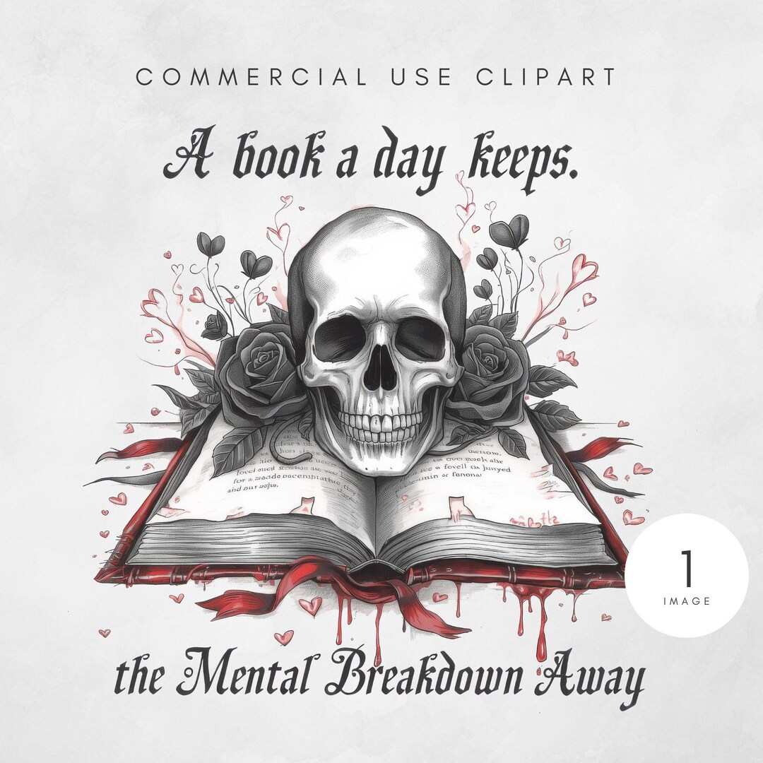 A Book A Day Keeps the Mental Breakdown Away PNG, Dark Romance Book ...