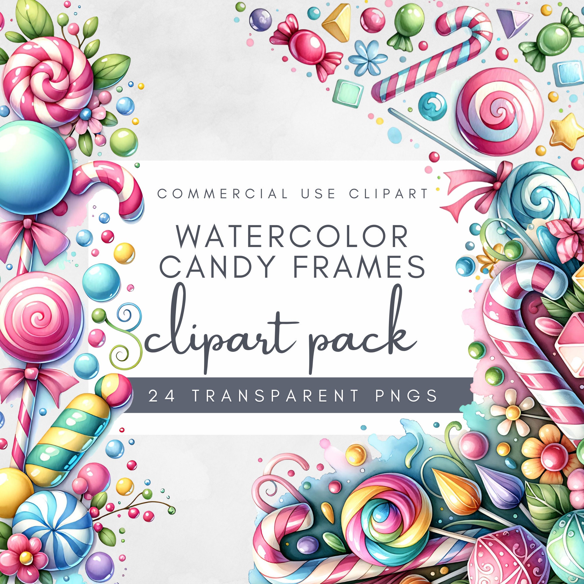 Candy-themed Frames PNG Clipart Bright and Fun Images Transparent ...