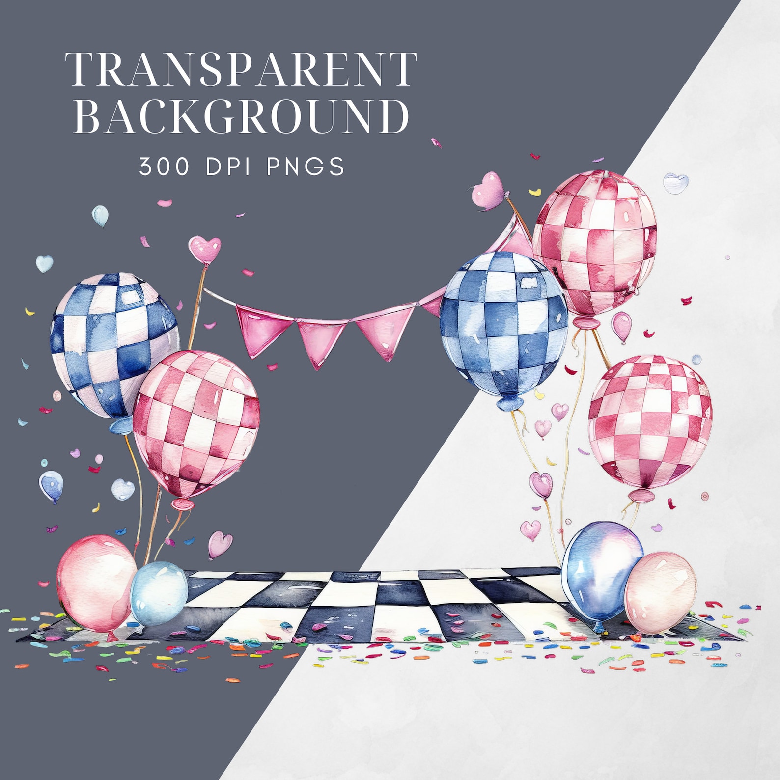 Vintage Teddy Bear Racing Clipart, Watercolor Cars Birthday Elements ...