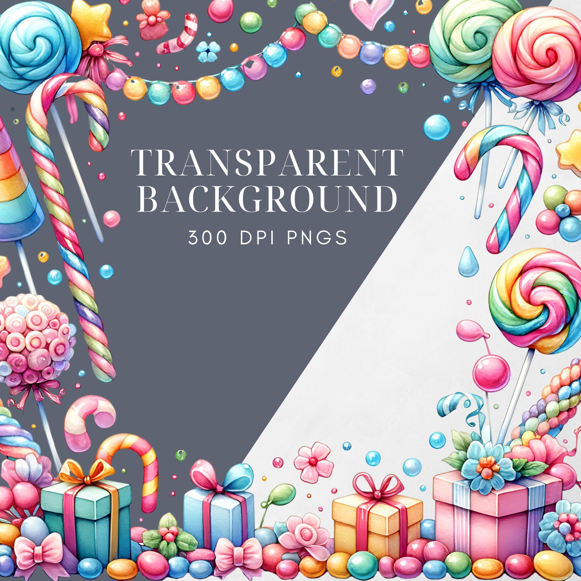 Candy-themed Frames PNG Clipart Bright and Fun Images Transparent ...