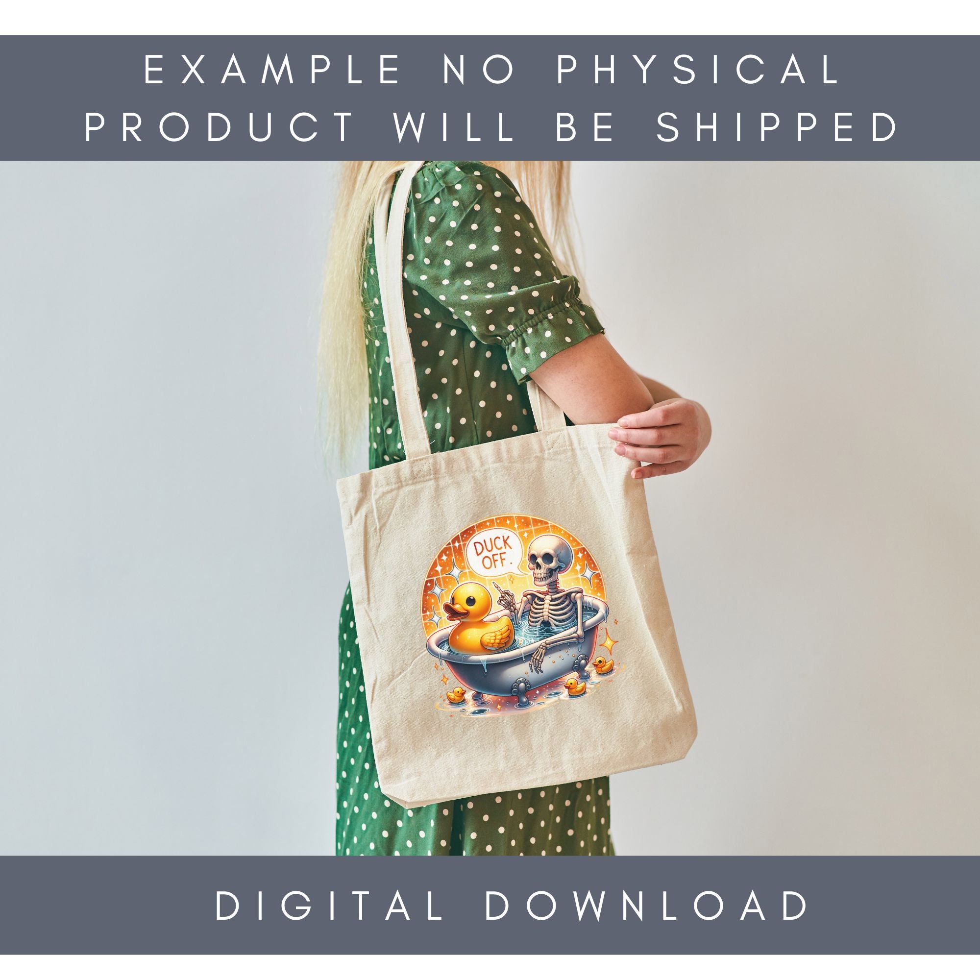 Duck off PNG, Funny Rubber Duck Clipart, Sassy Cute Duck Skeleton ...