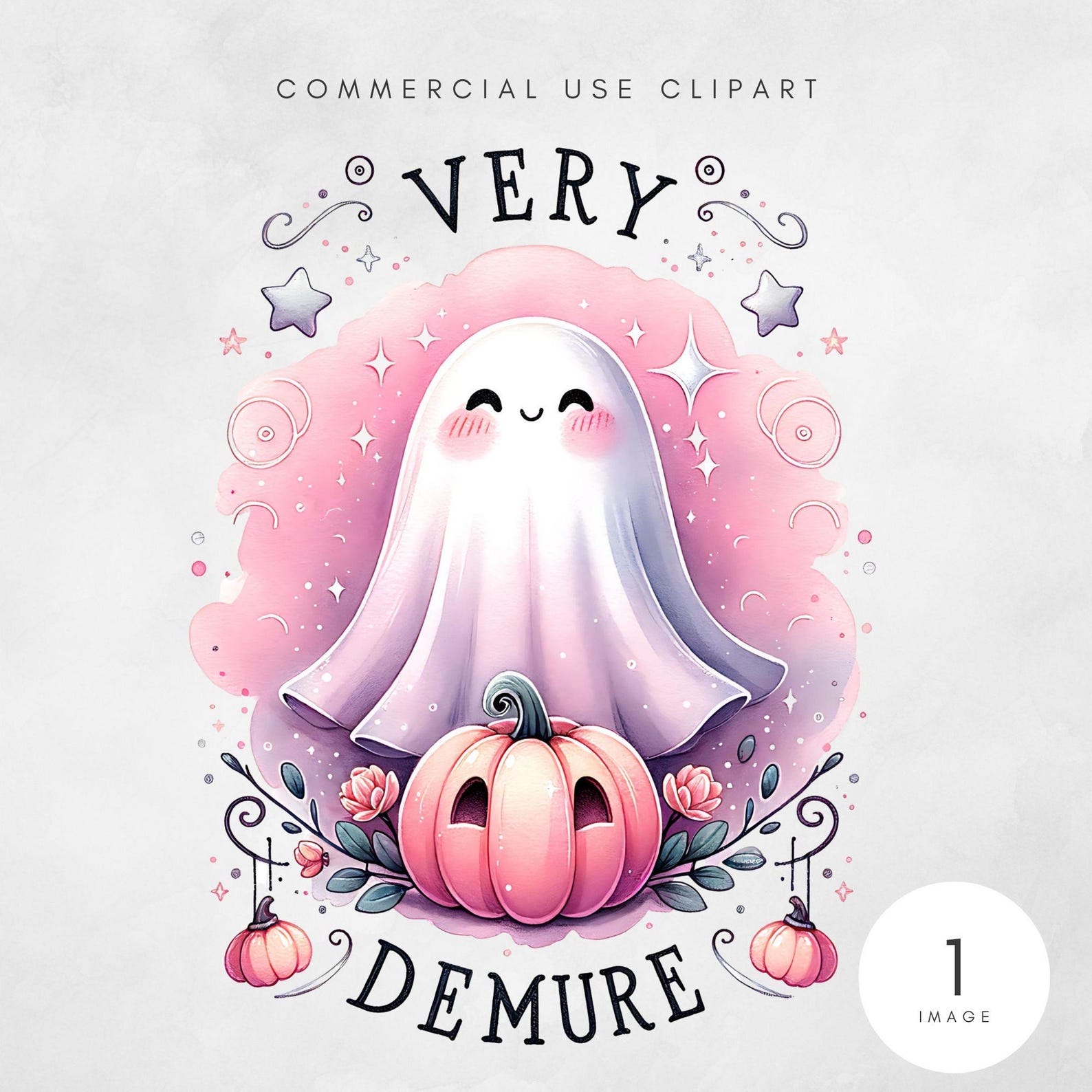 Very Demure Halloween PNG Sublimation File Pretty in Pink Ghost Digital ...
