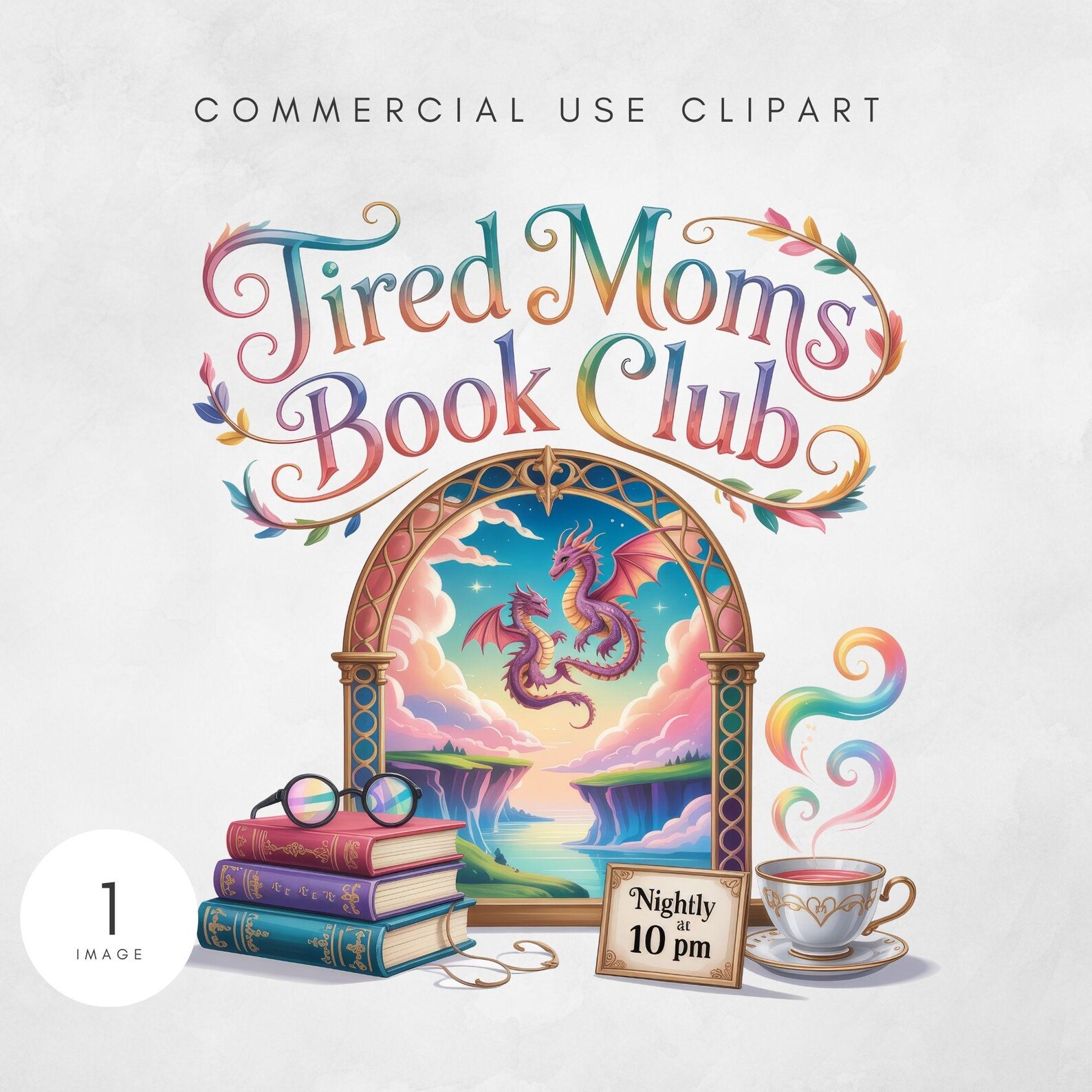 Tired Moms Book Club PNG, Funny Booktok Reader Sublimation Design ...