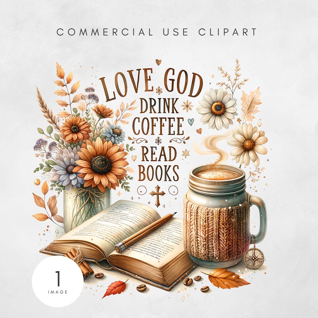 Love God Read Books Png, Boho Coffee and Book Lover, Christian ...