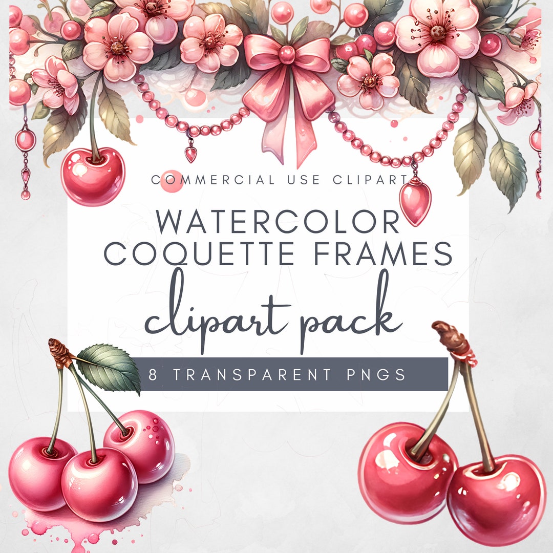 Coquette Frame Png Girlie Girl Coquette Wreath Aesthetic Cherry Banner ...