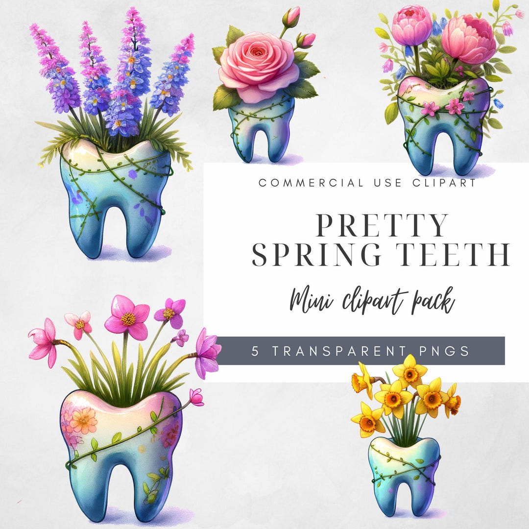 Watercolor Dentist Clipart Pngs Dental Care Graphics Tooth and Doctor ...