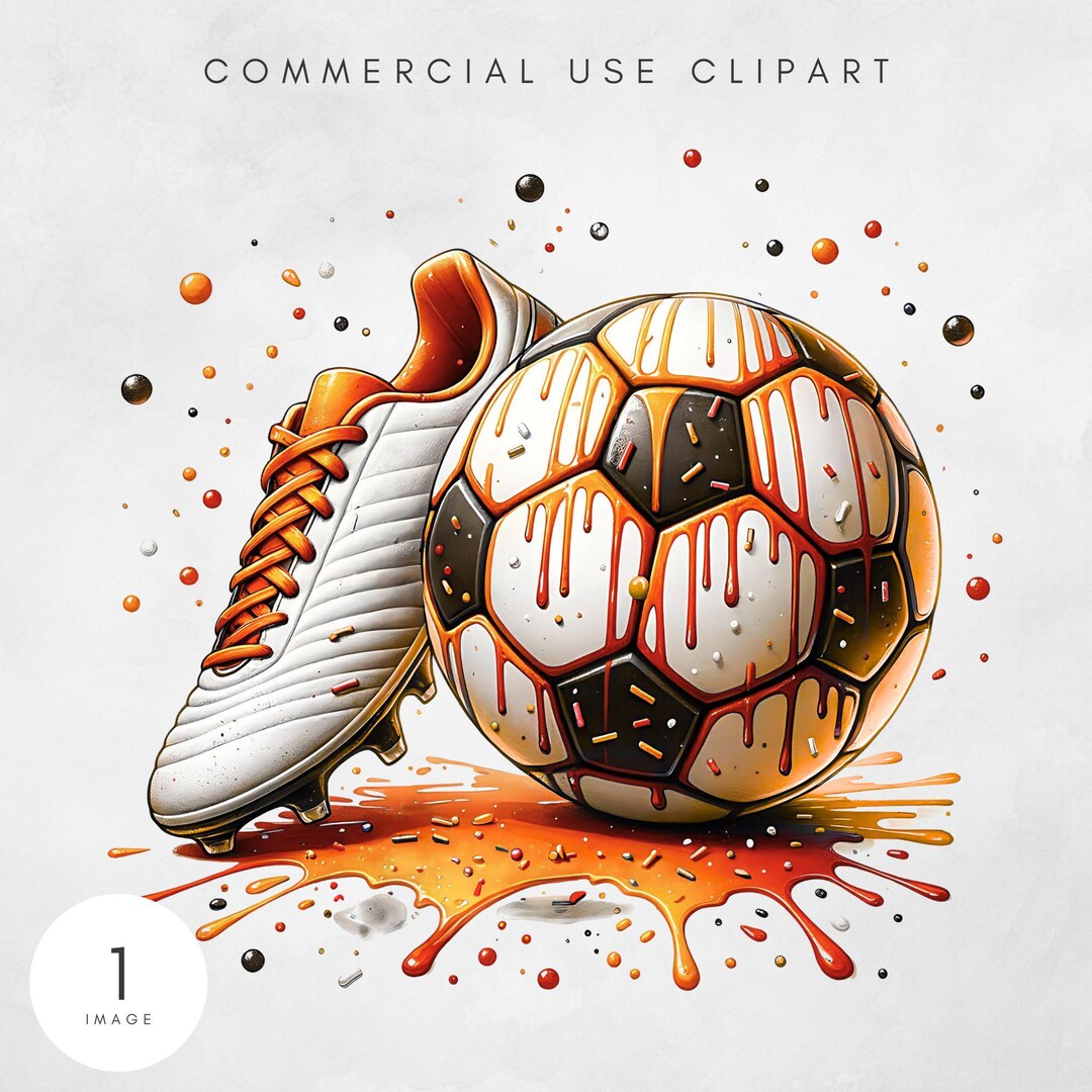 Soccer Ice Cream Drip PNG Football Sports Team Digital File Soccer Mom ...