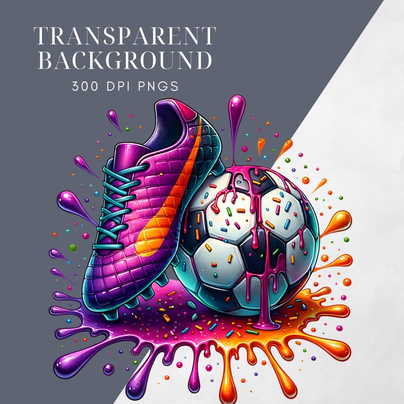 Soccer Ice Cream Drip PNG Football Sports Team Digital File Soccer Mom ...