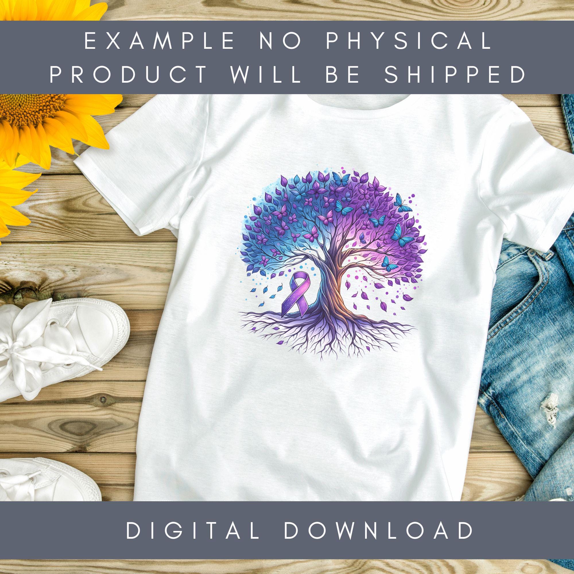 Alzheimer's Disease Awareness PNG Sublimation Design File Forget Me Not ...