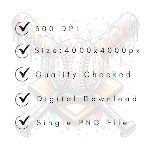 Baseball Home Plate Ice Cream Drip PNG Baseball Sports Team Digital ...