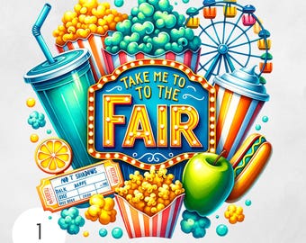 It's Fair Time PNG, State Fair Digital Download, Corn Dogs Ferris Wheel ...