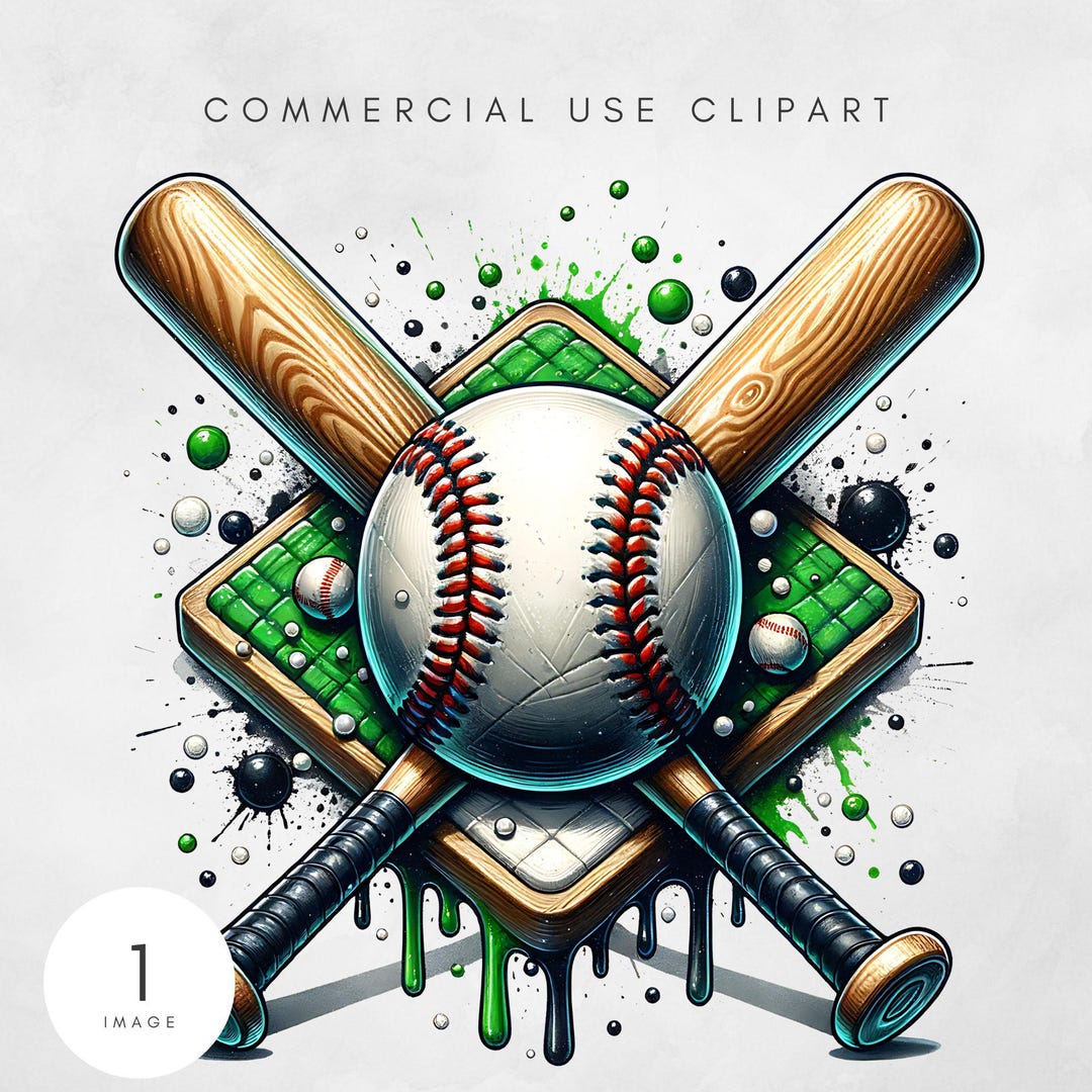 Baseball Home Plate Ice Cream Drip PNG Baseball Sports Team Digital ...