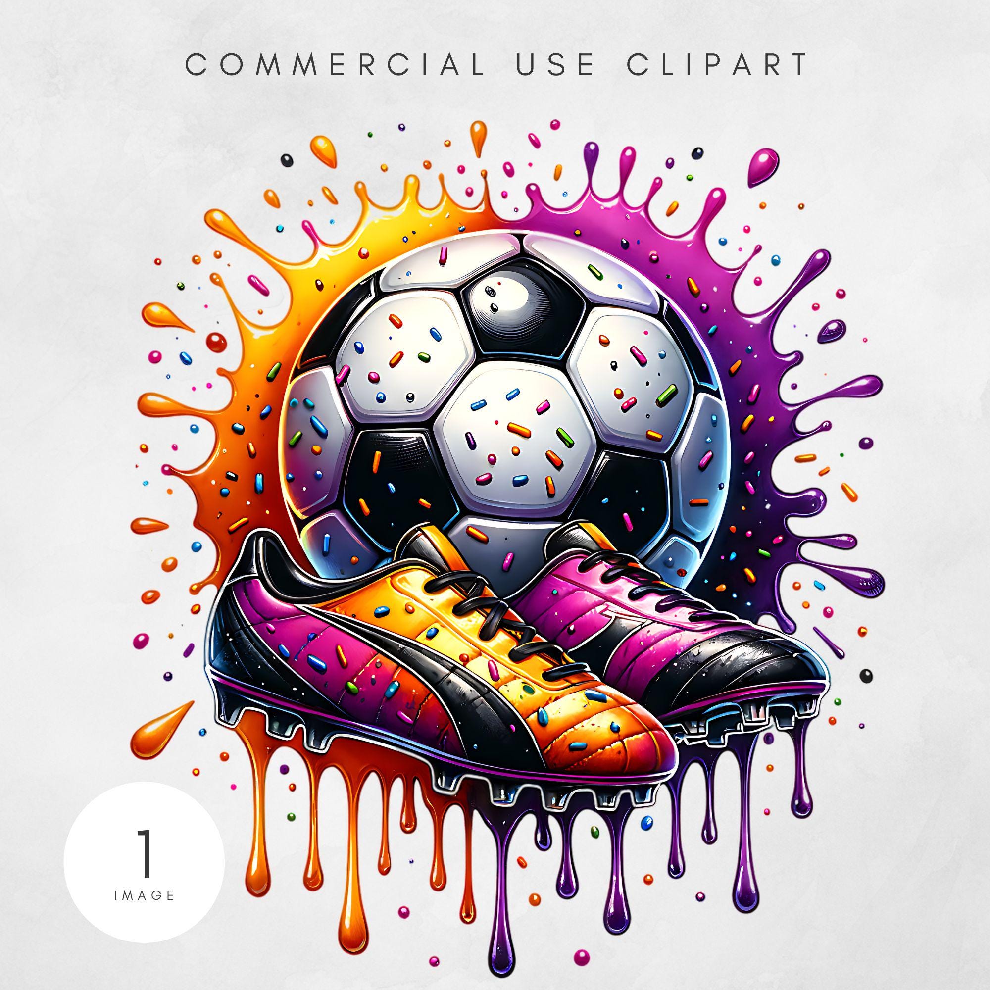 Soccer Ice Cream Drip PNG Football Sports Team Digital File Soccer Mom ...