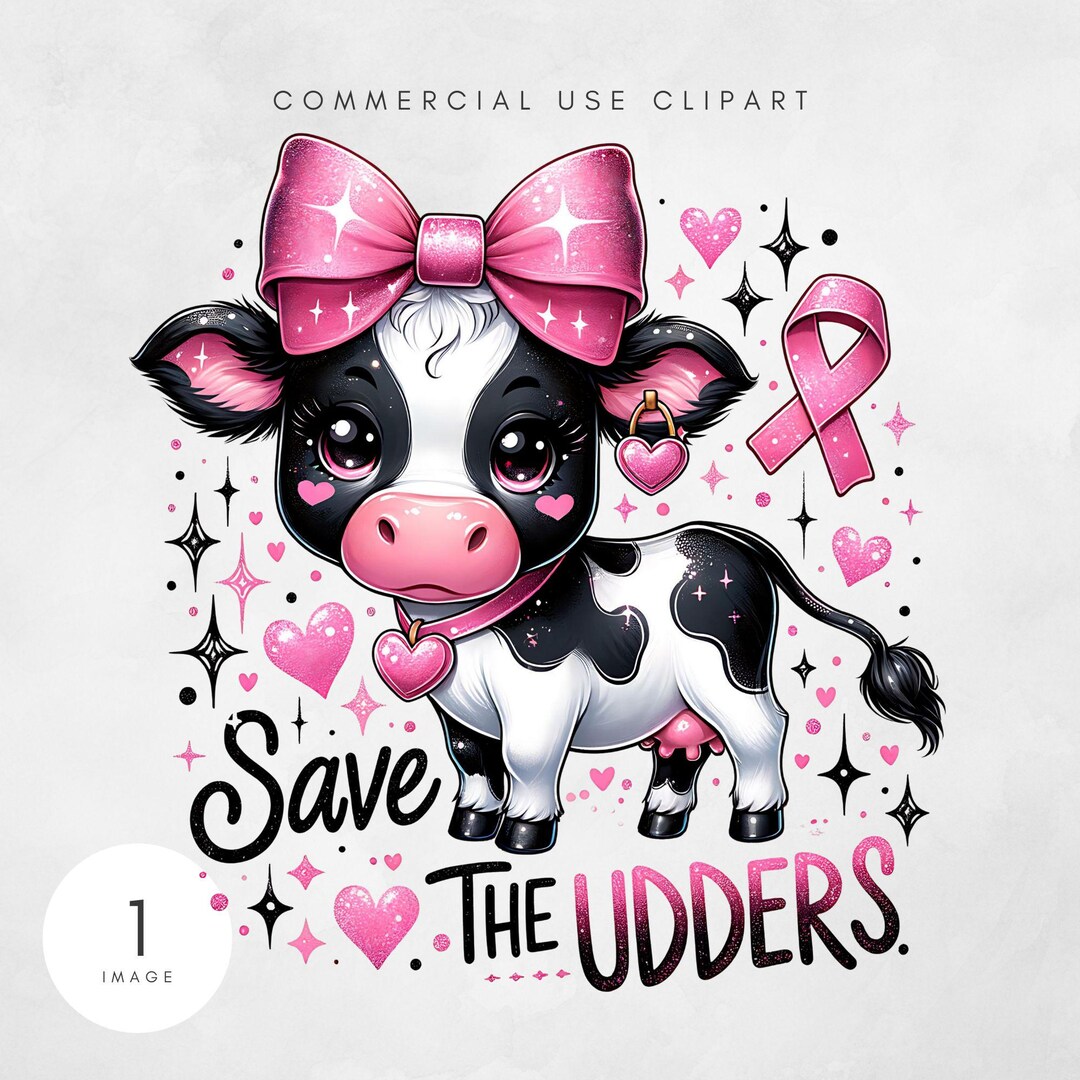Save the Udders Png, Breast Cancer Awareness Png, Cancer Png, Cow Png ...