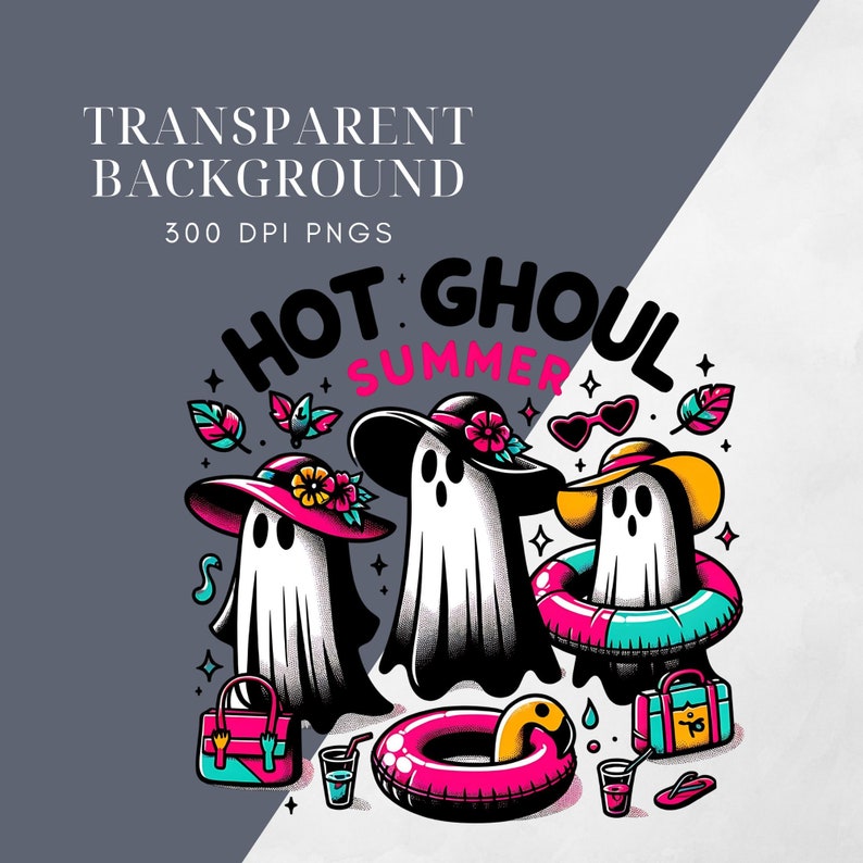 Hot Ghoul Summer PNG, Funny Summer Ghost Clipart, Sassy Ghosts ...